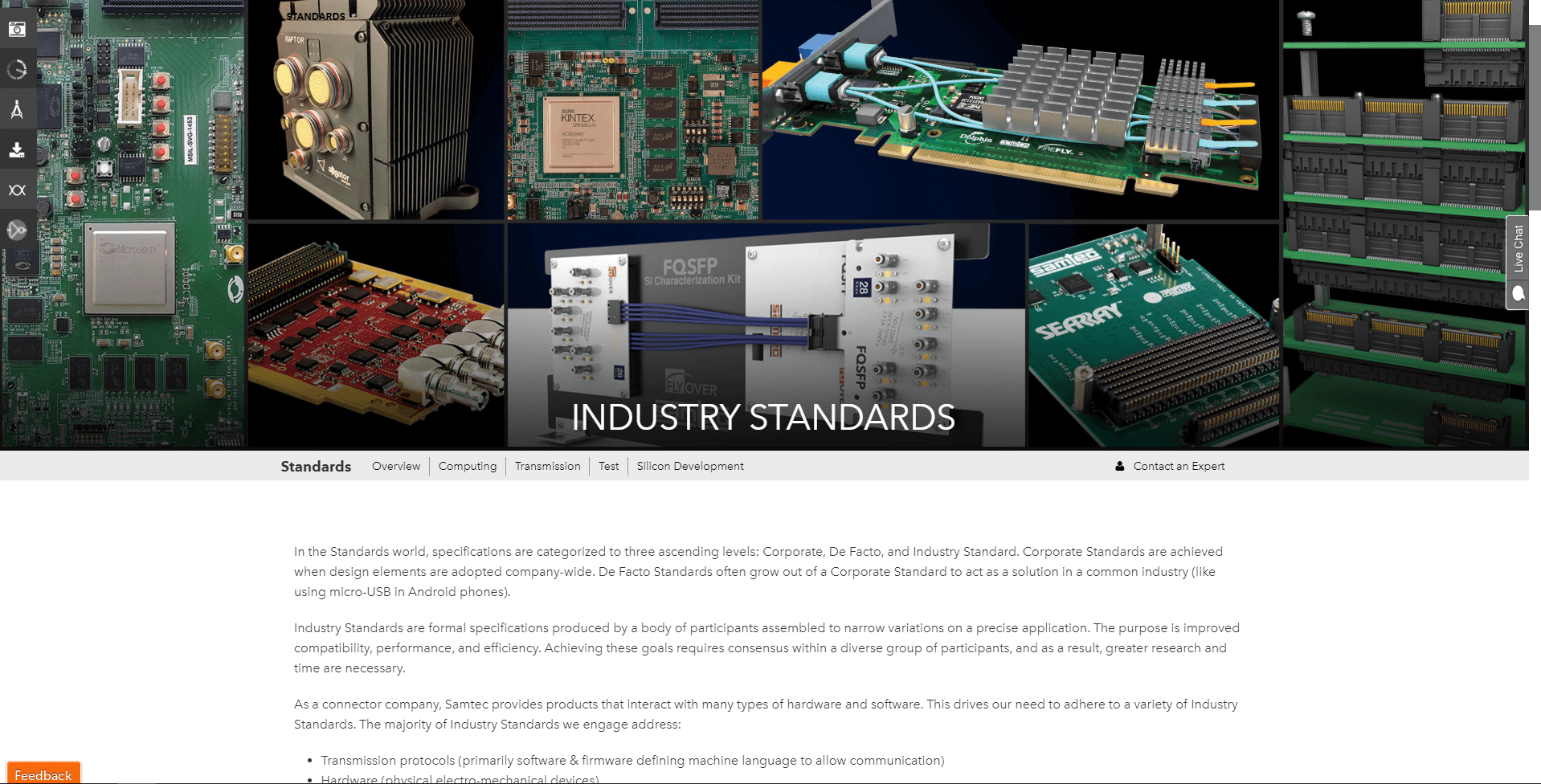 Samtec Unveils New Standards Home Page - The Samtec Blog